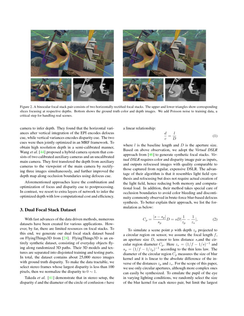 Deep Eyes: Binocular Depth-from-Focus on Focal Stack Pairs | DeepAI