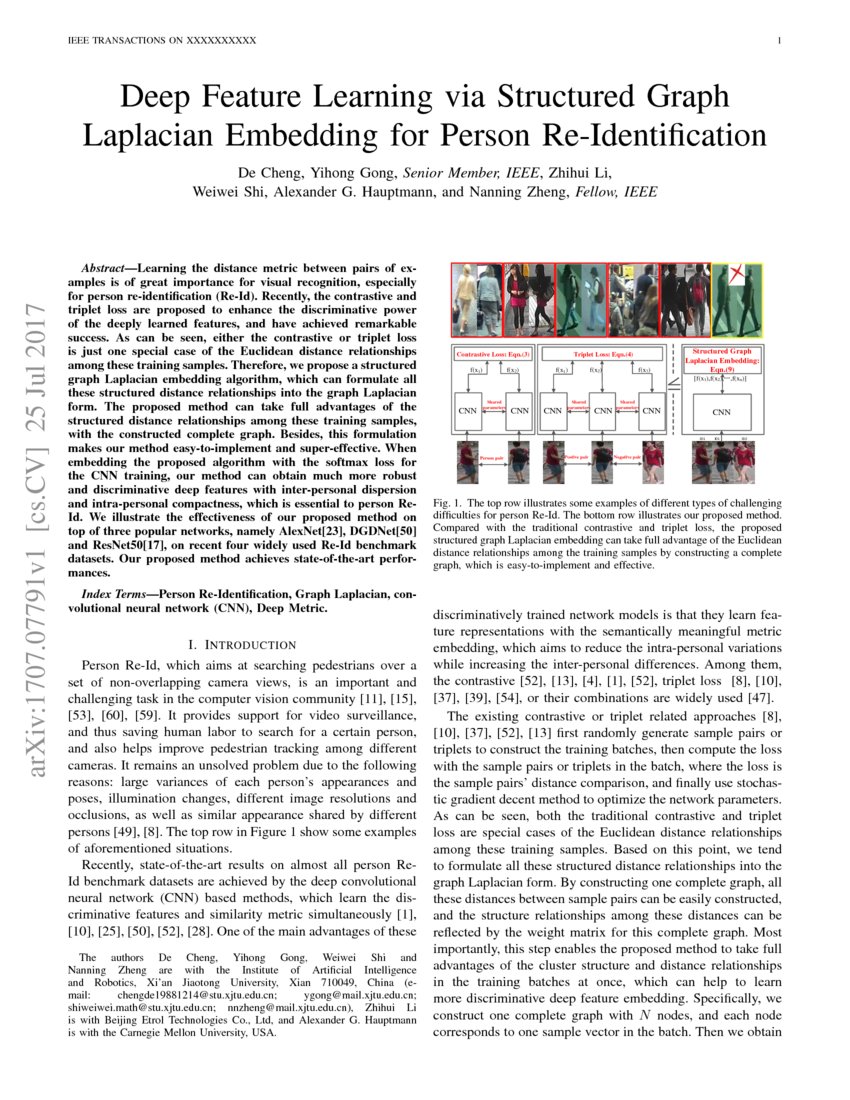 Deep Feature Learning via Structured Graph Laplacian Embedding for ...