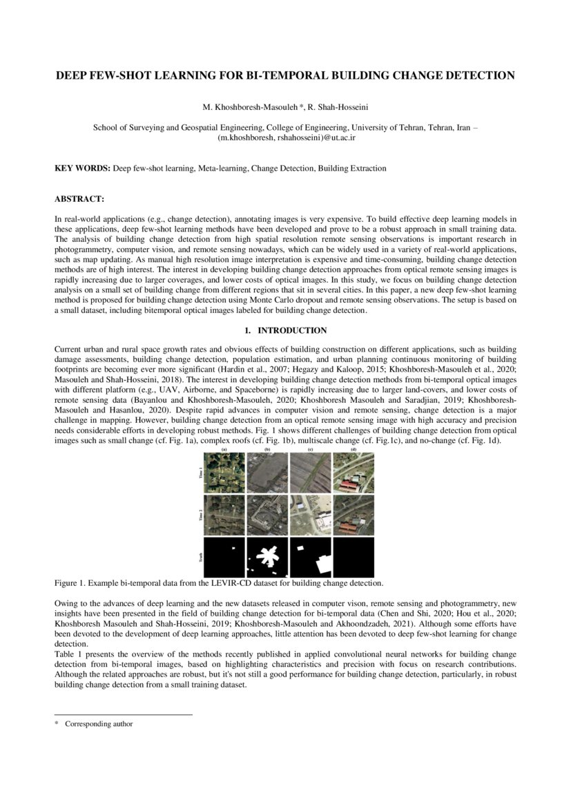 Deep few-shot learning for bi-temporal building change detection | DeepAI
