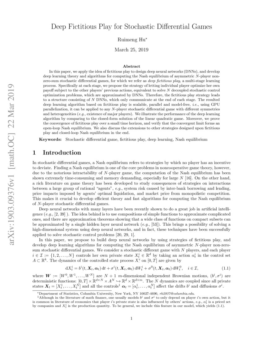 Deep Fictitious Play For Stochastic Differential Games Deepai