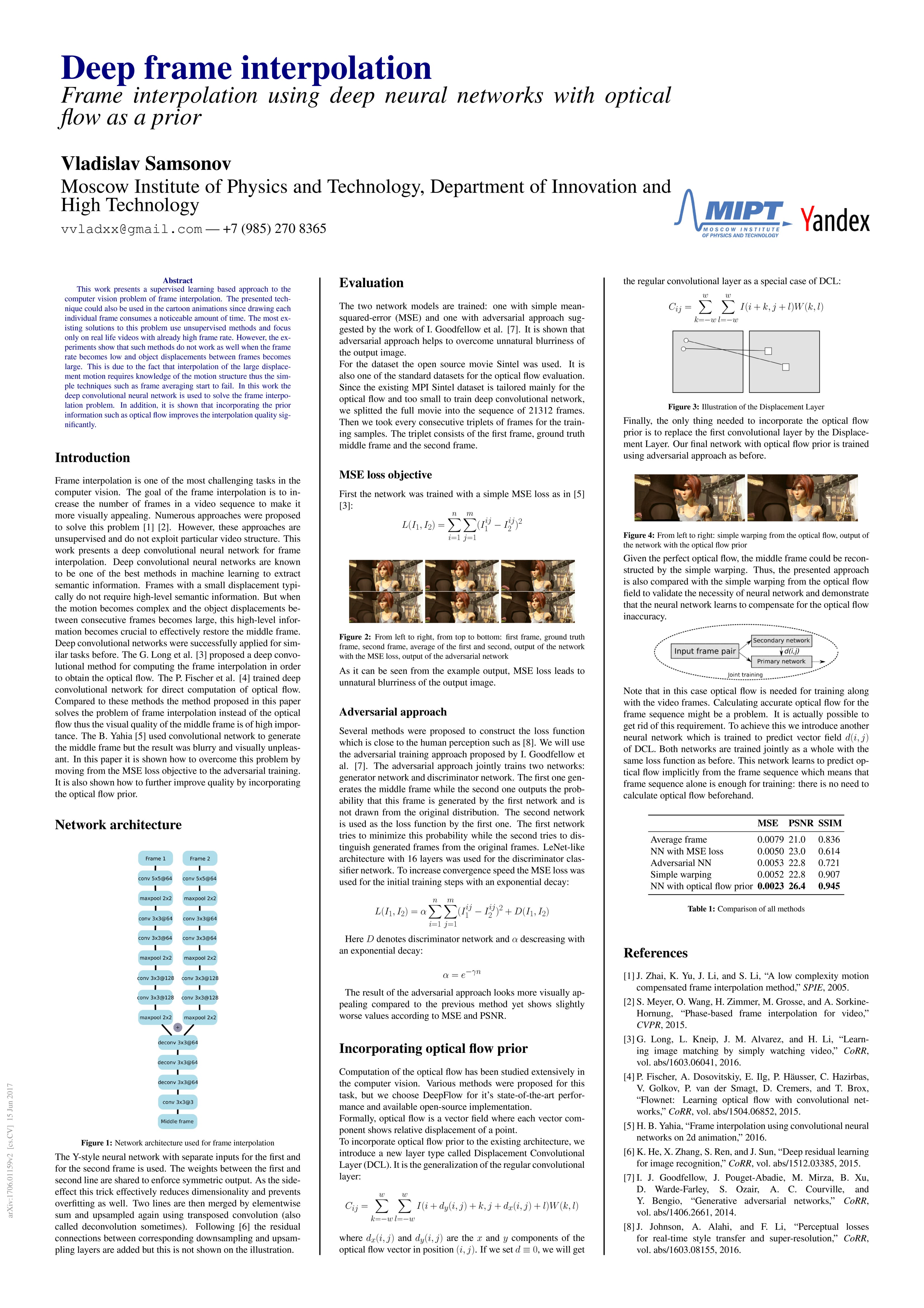 Deep Frame Interpolation | DeepAI