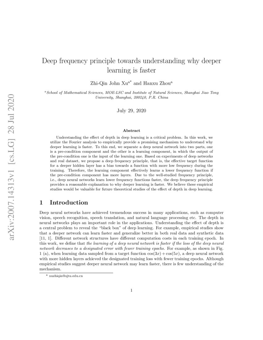 Deep frequency principle towards understanding why deeper learning is ...