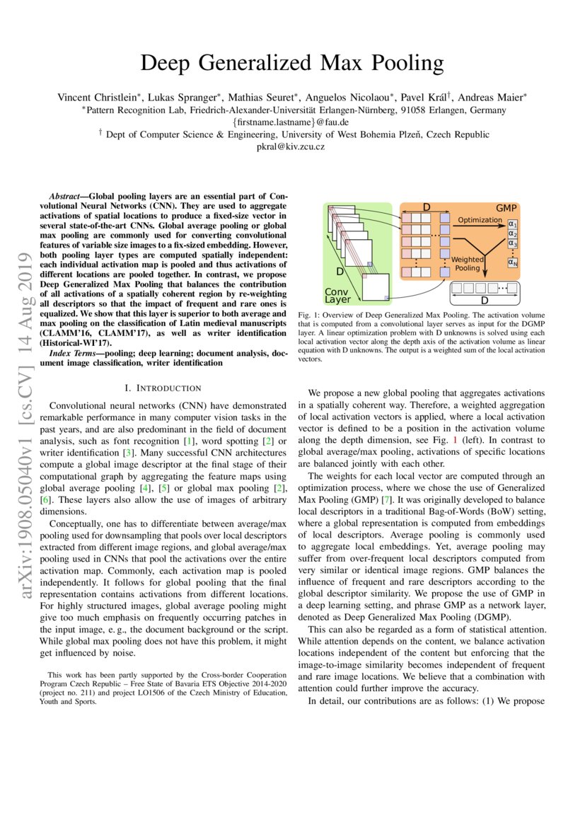 Deep Generalized Max Pooling | DeepAI