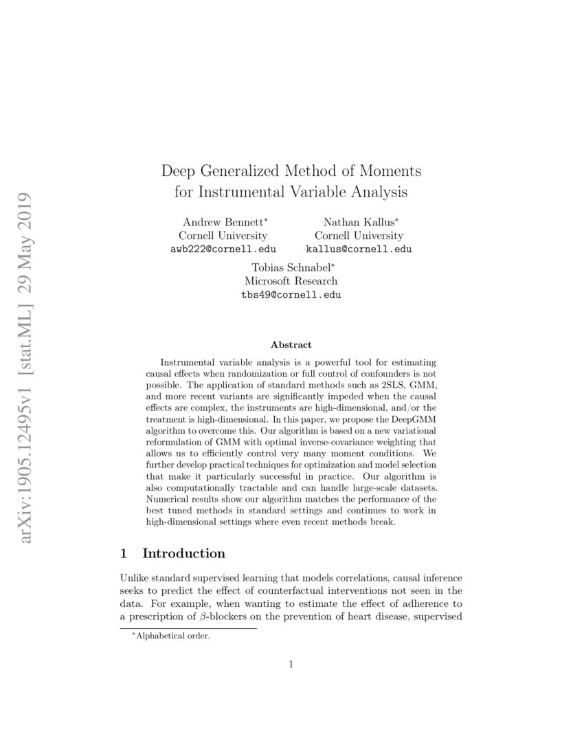 Deep Generalized Method Of Moments For Instrumental Variable Analysis