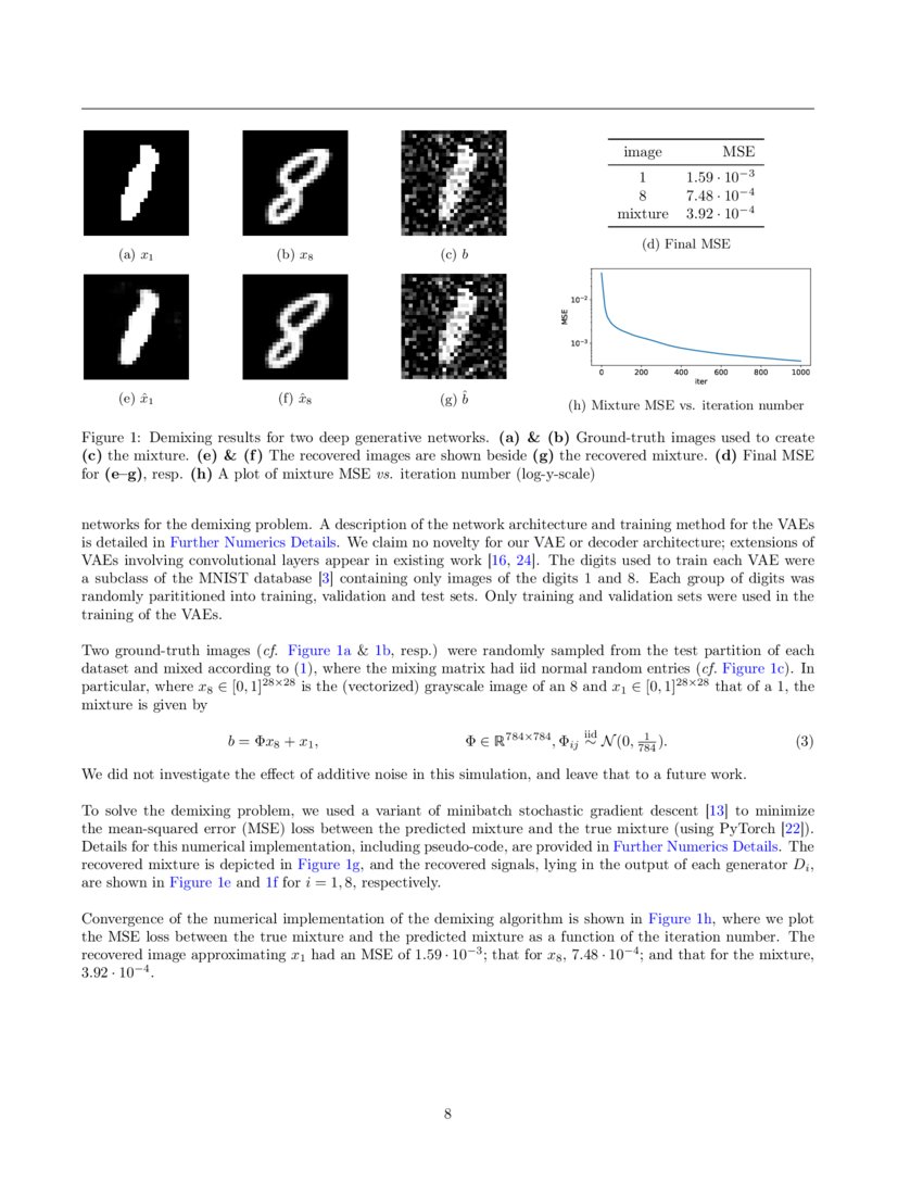 Deep Generative Demixing Recovering Lipschitz Signals From Noisy Subgaussian Mixtures Deepai 