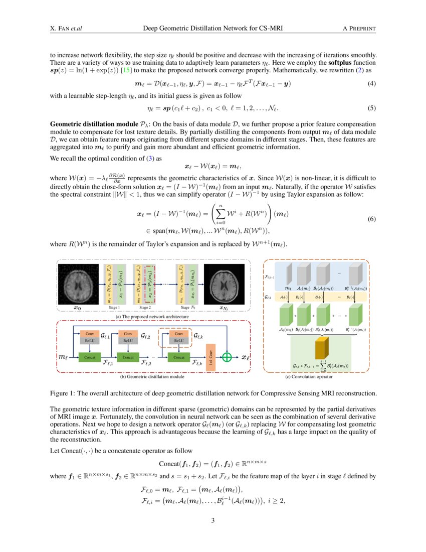 Deep Geometric Distillation Network for Compressive Sensing MRI | DeepAI