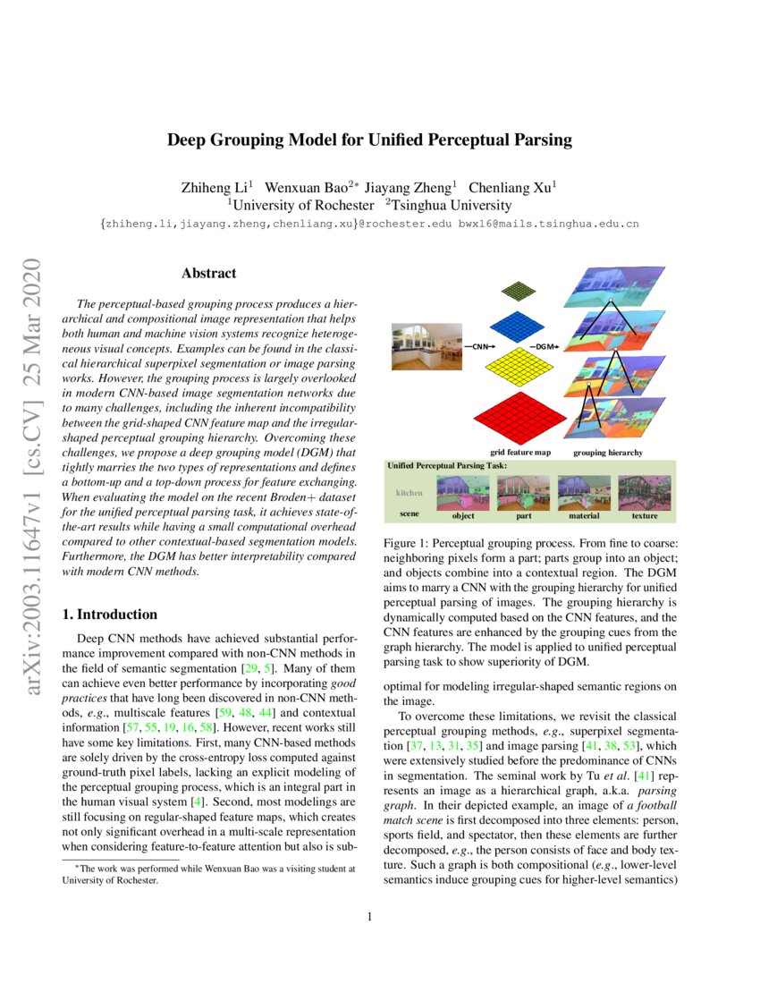 Deep Grouping Model for Unified Perceptual Parsing | DeepAI