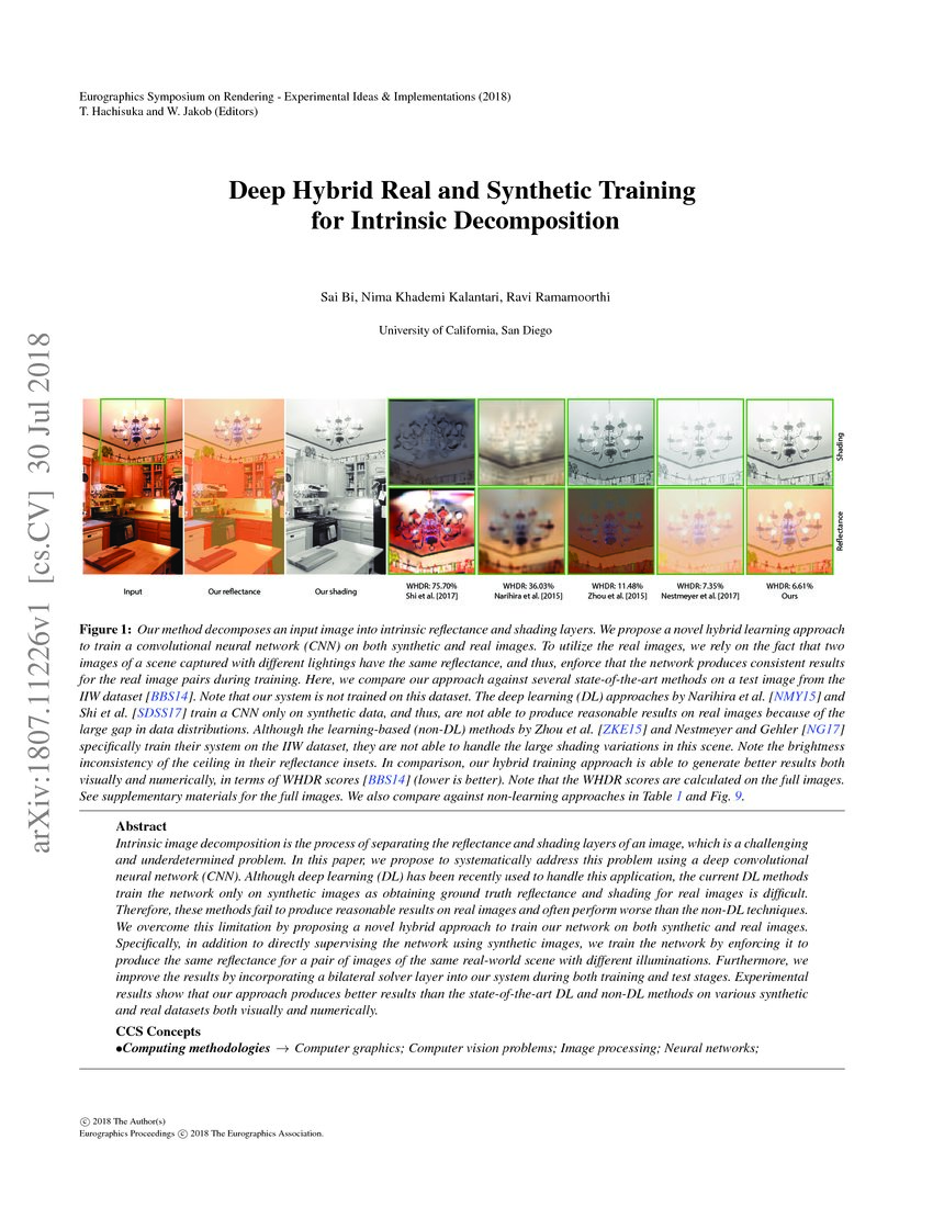 Deep Hybrid Real and Synthetic Training for Intrinsic Decomposition ...