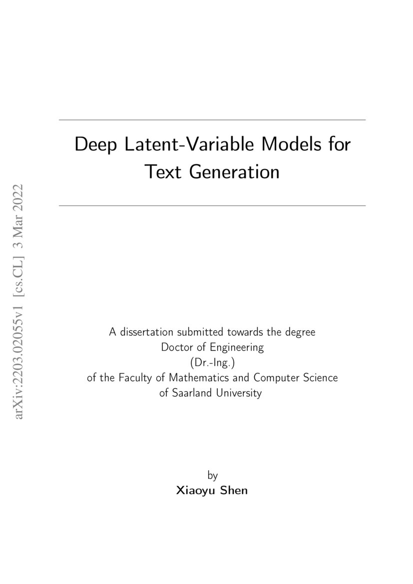Deep Latent Variable Models For Text Generation Deepai
