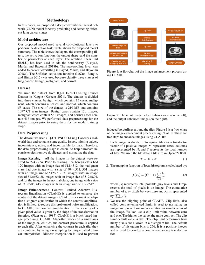 Deep Learning Approach for Early Stage Lung Cancer Detection | DeepAI