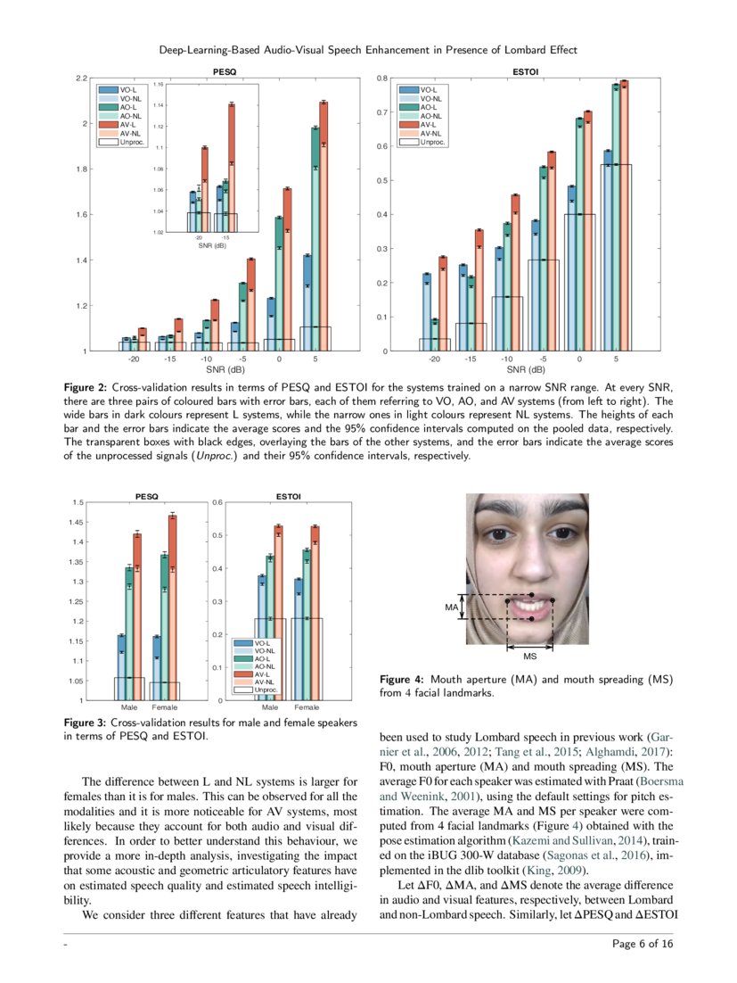 Deep-Learning-Based Audio-Visual Speech Enhancement in Presence of Lombard Effect | DeepAI