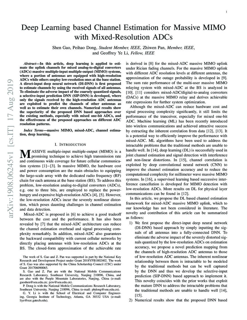 Deep Learning based Channel Estimation for Massive MIMO with Mixed ...
