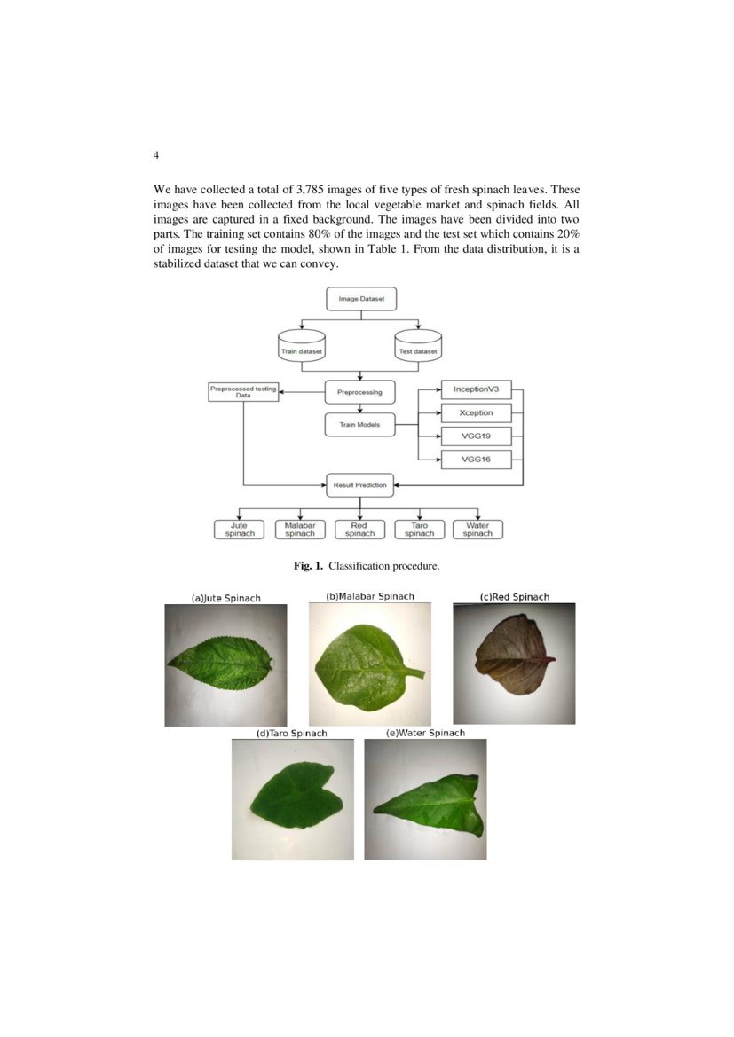 Deep Learning Based Classification System For Recognizing Local Spinach | DeepAI