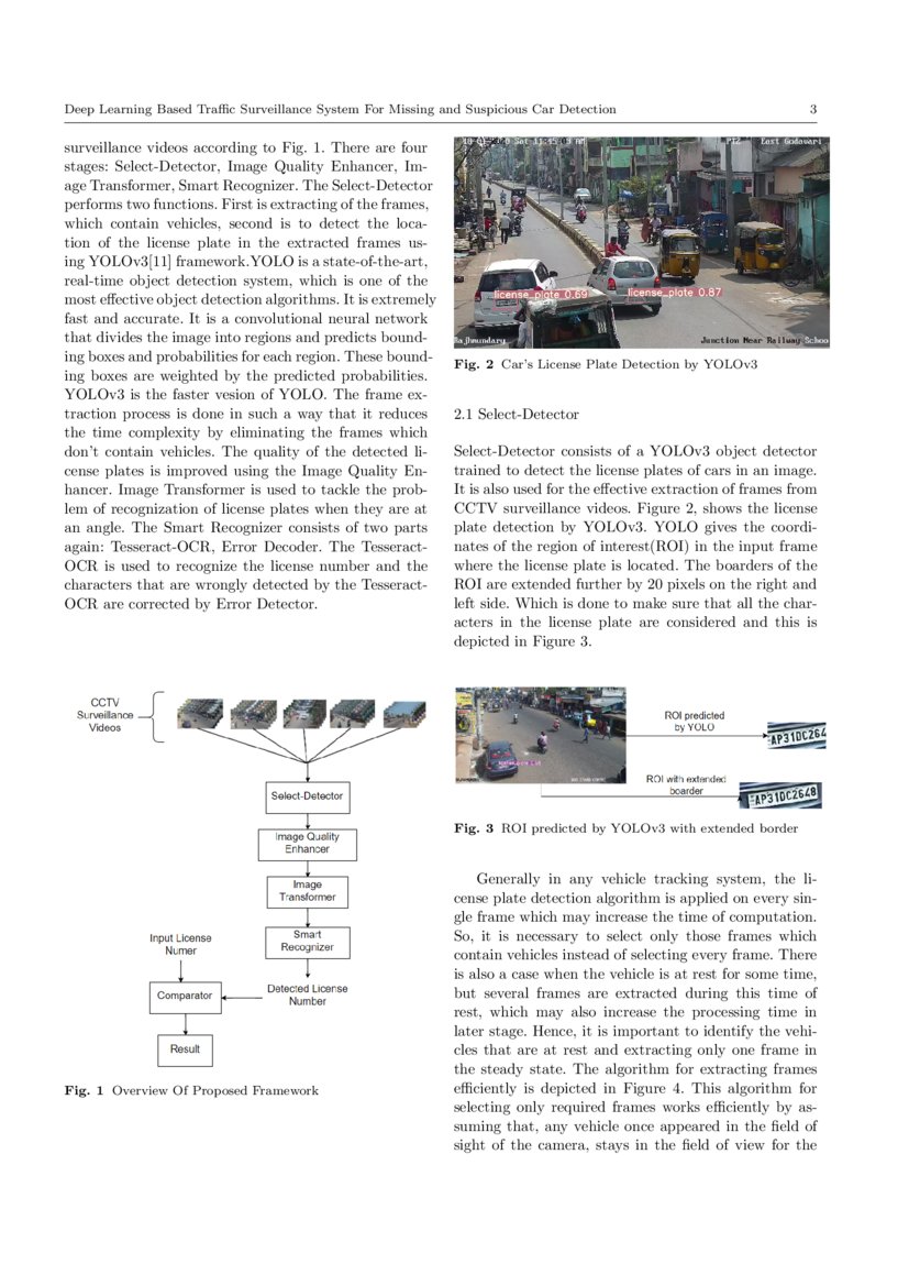 Deep Learning Based Traffic Surveillance System For Missing and ...