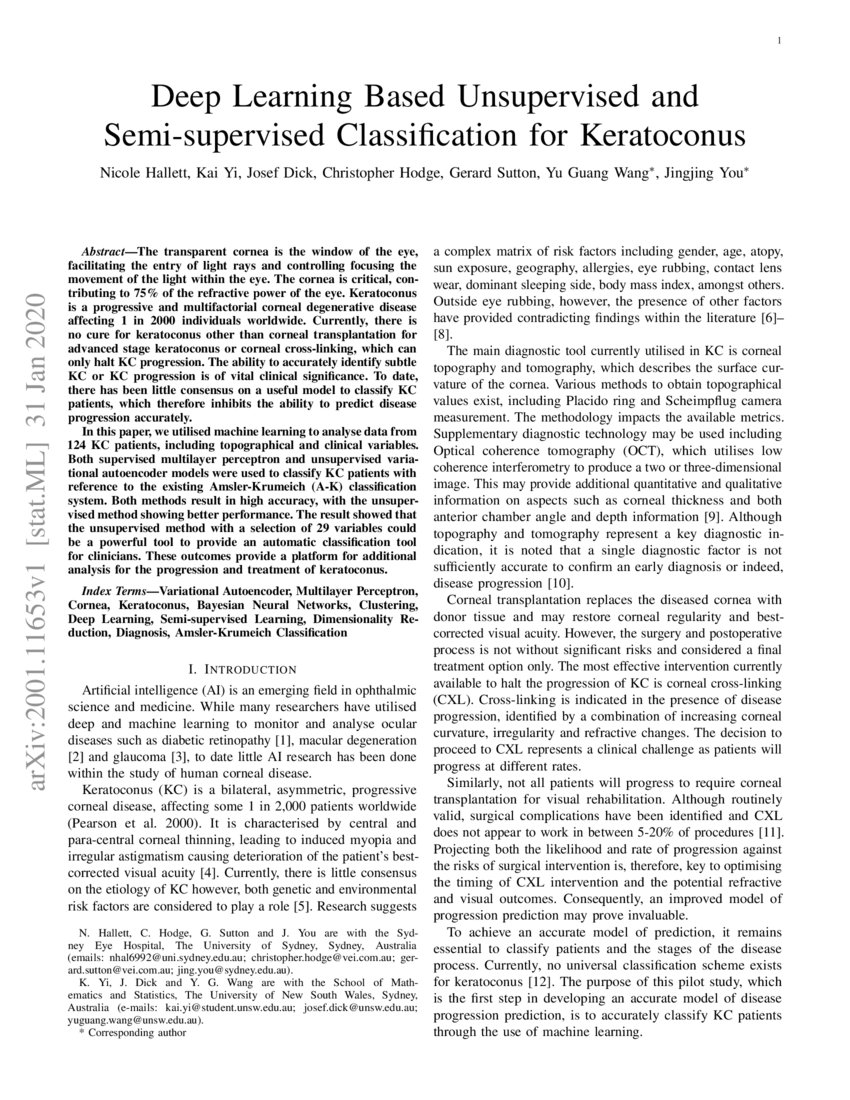 Deep Learning Based Unsupervised and Semi-supervised Classification for ...
