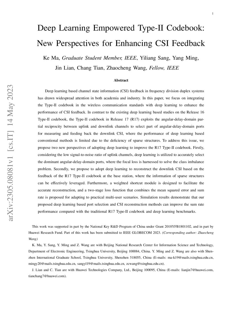 Deep Learning Empowered Type-II Codebook: New Paradigm for Enhancing CSI Feedback | DeepAI