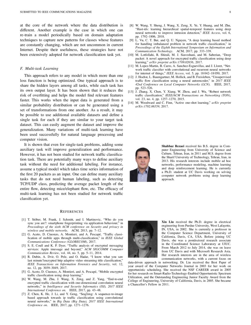 Deep Learning For Encrypted Traffic Classification An Overview Deepai