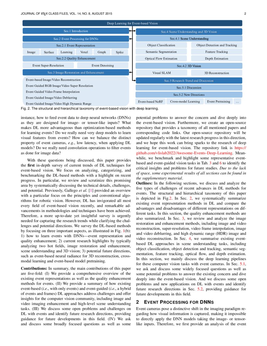 Deep Learning for Event-based Vision: A Comprehensive Survey and Benchmarks | DeepAI