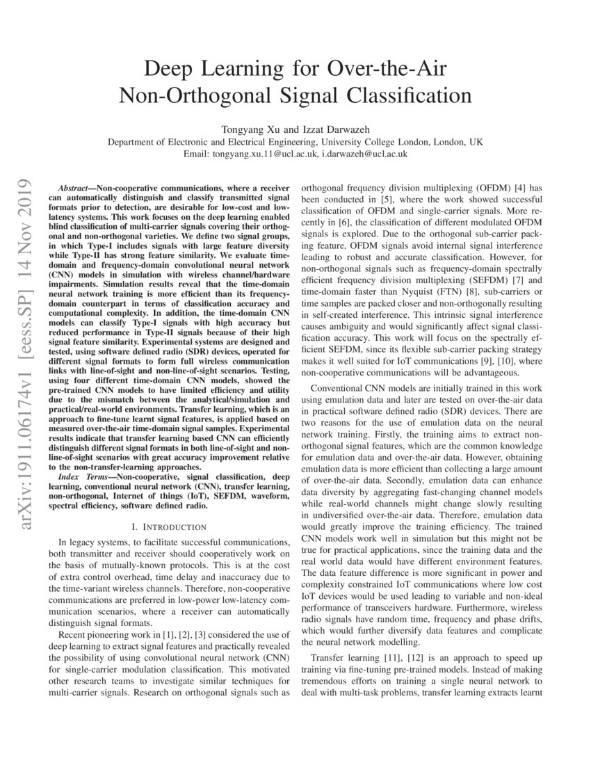 Deep Learning for Over-the-Air Non-Orthogonal Signal Classification ...