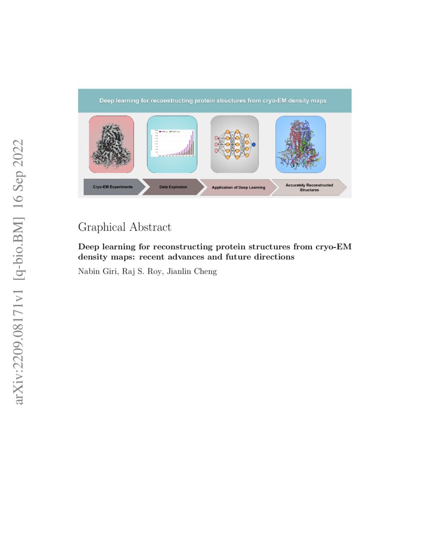 Deep Learning For Reconstructing Protein Structures From Cryo Em