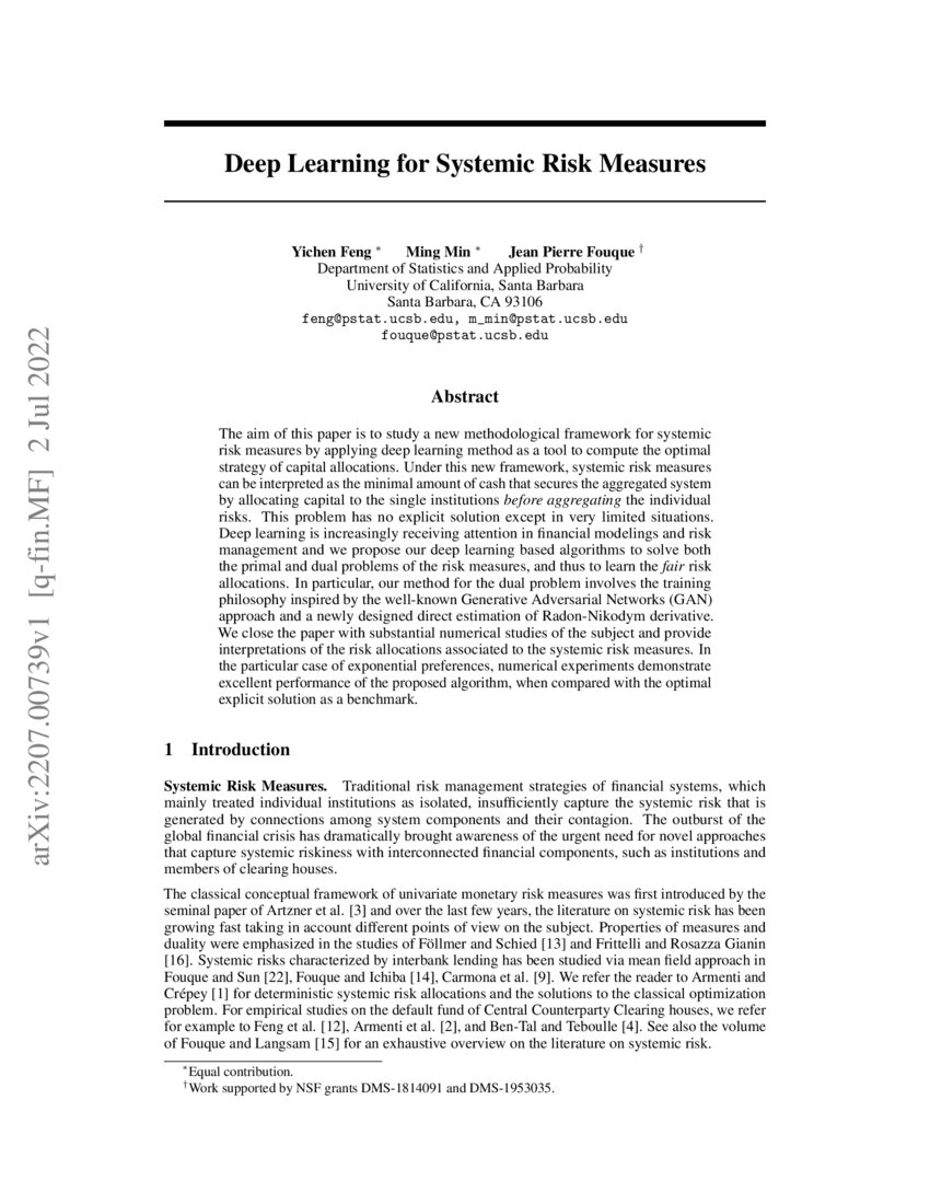 Deep Learning For Systemic Risk Measures Deepai