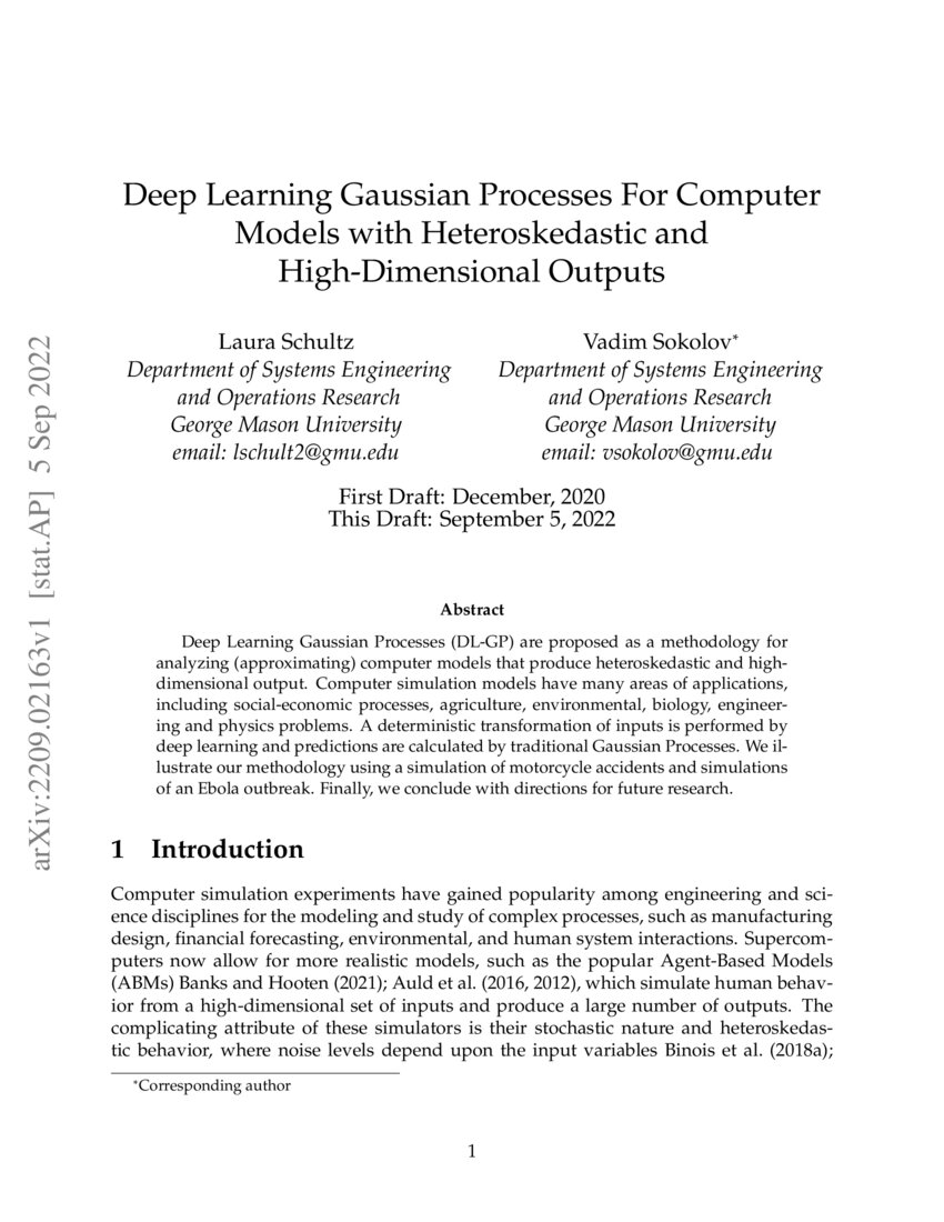 Deep Learning Gaussian Processes For Computer Models With Heteroskedastic And High Dimensional 8462