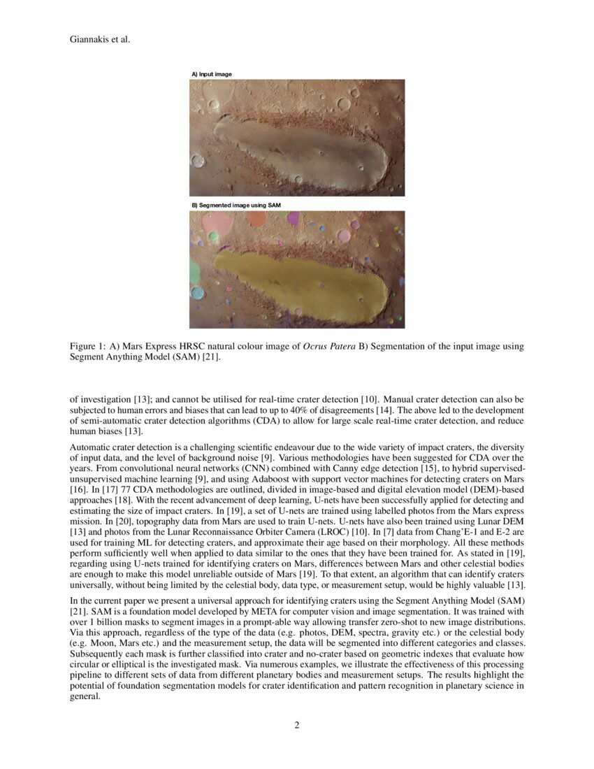 Deep Learning Universal Crater Detection Using Segment Anything Model Sam Deepai