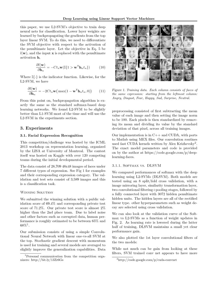 Deep Learning using Linear Support Vector Machines | DeepAI