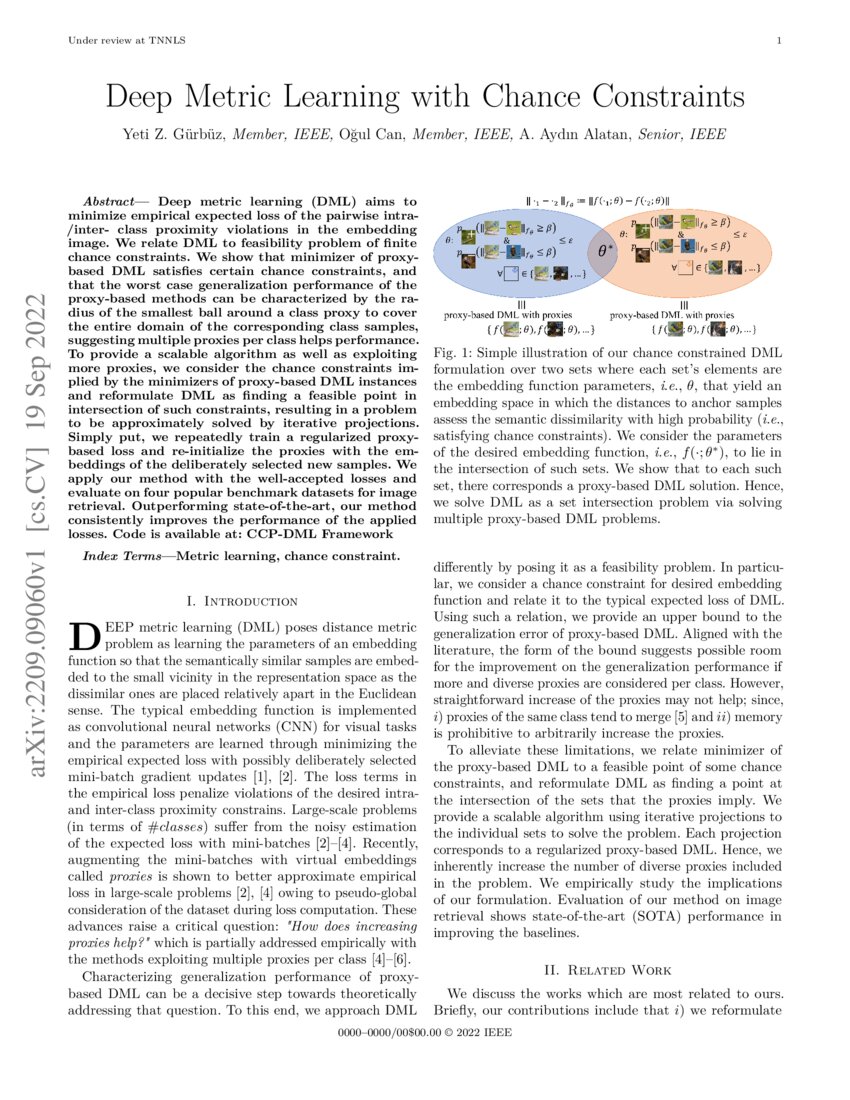 Deep Metric Learning with Chance Constraints | DeepAI