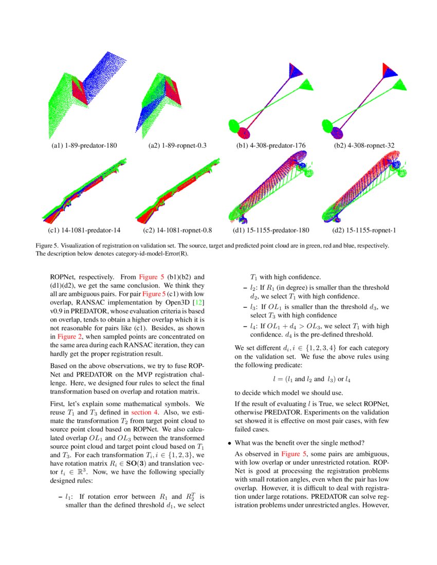 Deep Models with Fusion Strategies for MVP Point Cloud Registration ...