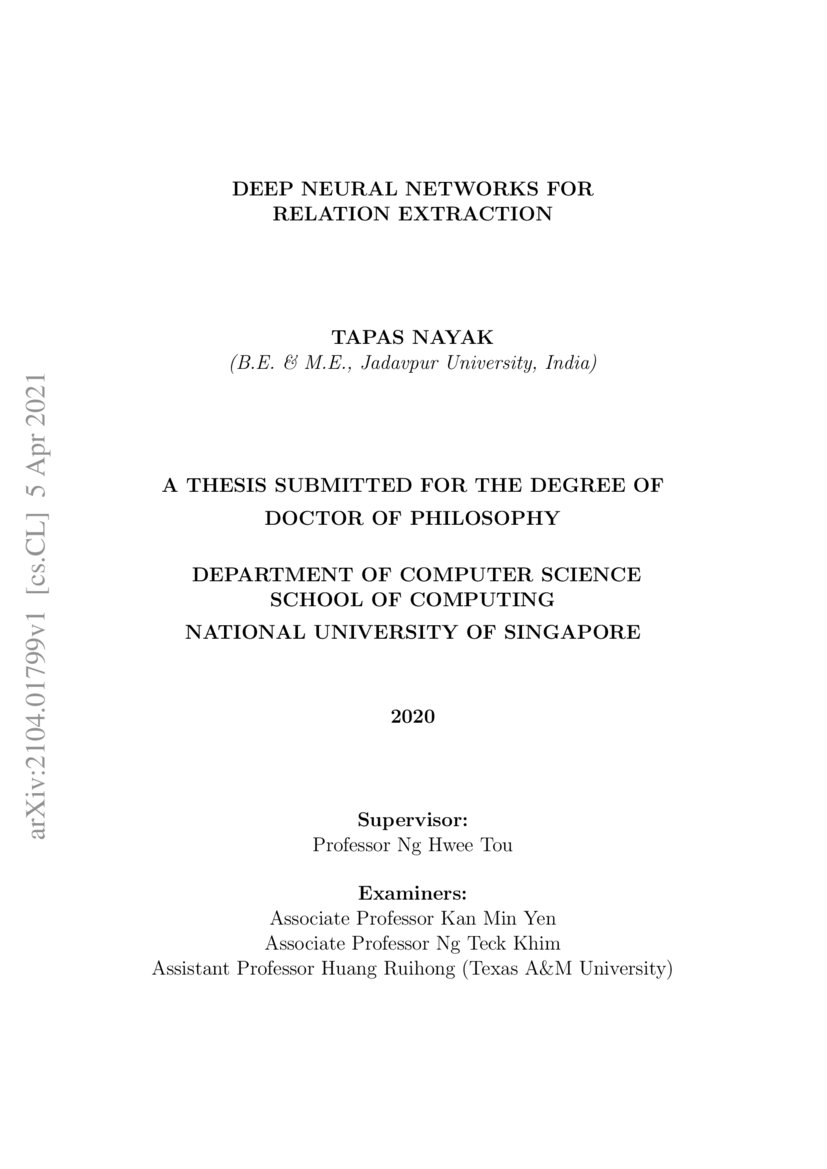Deep Neural Networks For Relation Extraction Deepai