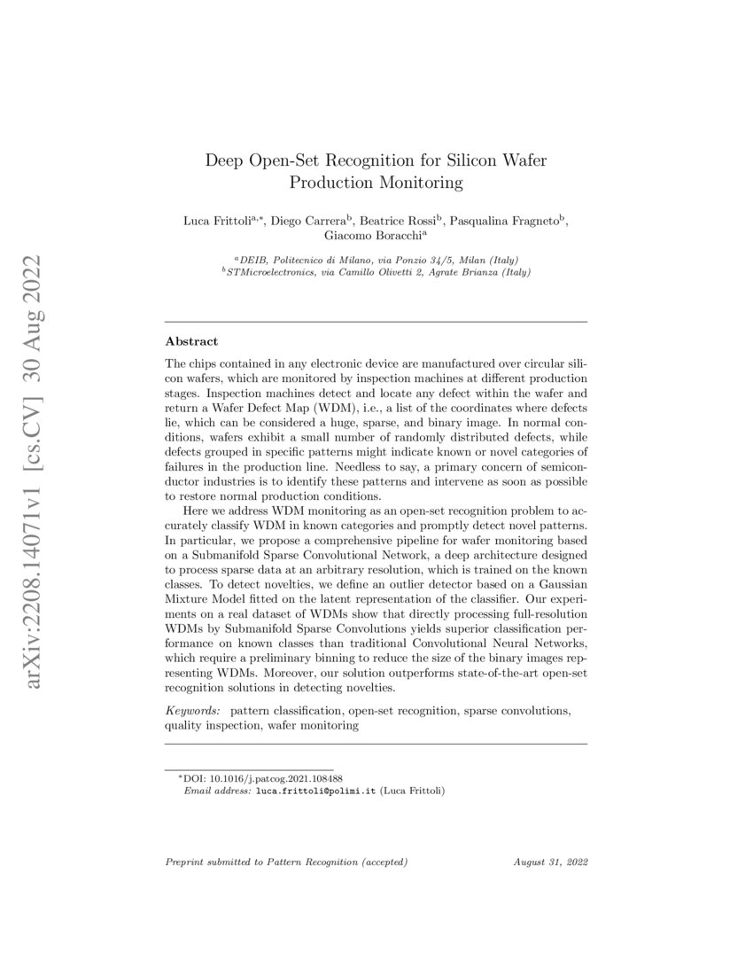 Deep Open Set Recognition For Silicon Wafer Production Monitoring Deepai