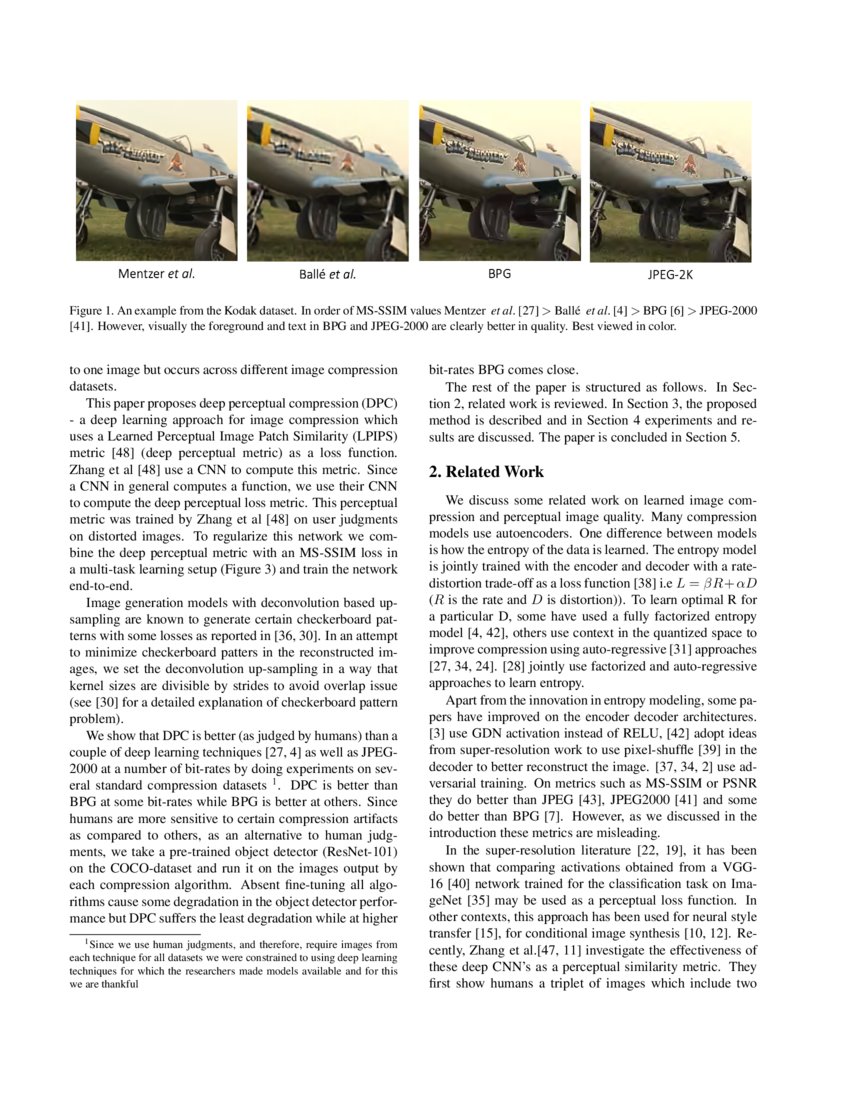 Deep Perceptual Compression | DeepAI