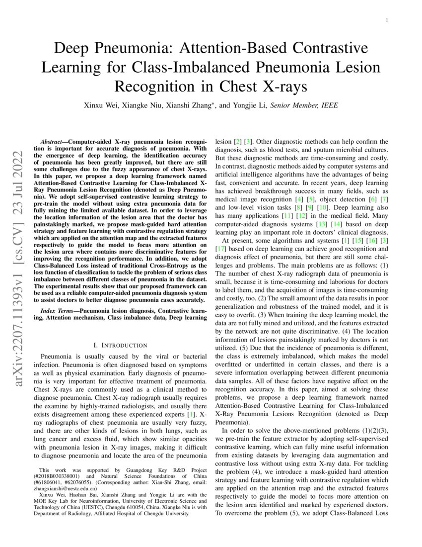Deep Pneumonia: Attention-Based Contrastive Learning for Class ...