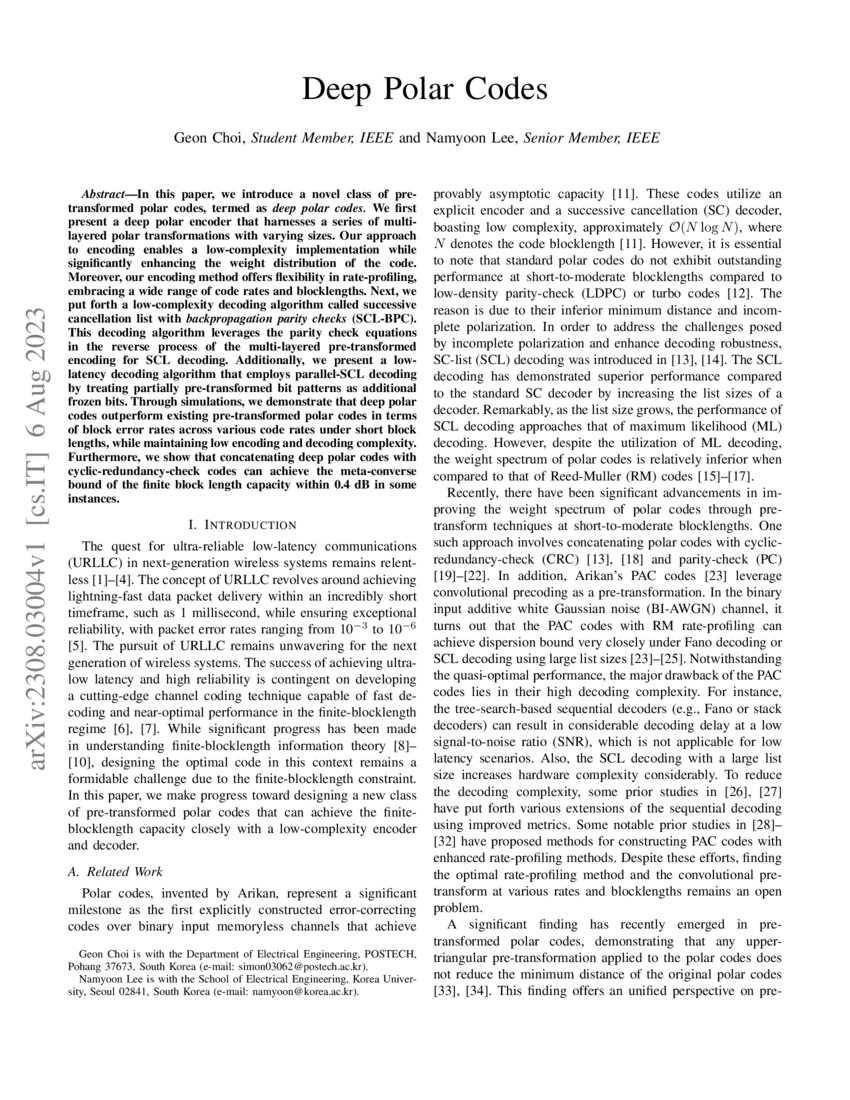 Deep Polar Codes | DeepAI