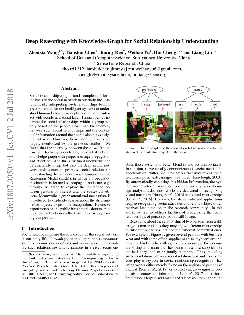 Deep Reasoning with Knowledge Graph for Social Relationship Understanding | DeepAI