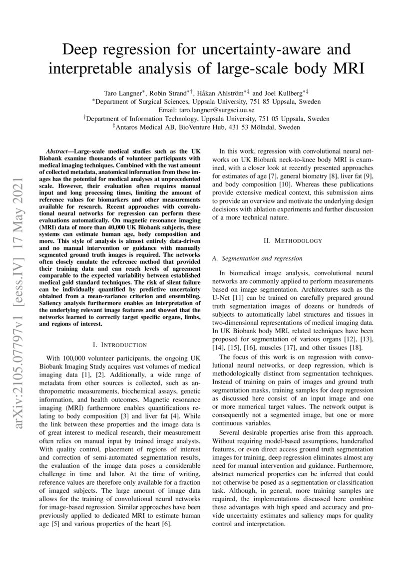 Deep regression for uncertainty-aware and interpretable analysis of ...