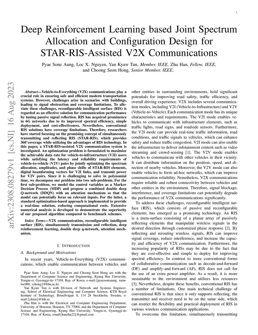 Deep Reinforcement Learning Based Joint Spectrum Allocation And 3874