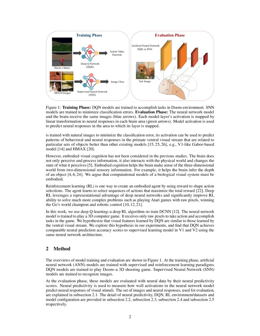 Deep Reinforcement Learning Models Predict Visual Responses in the ...