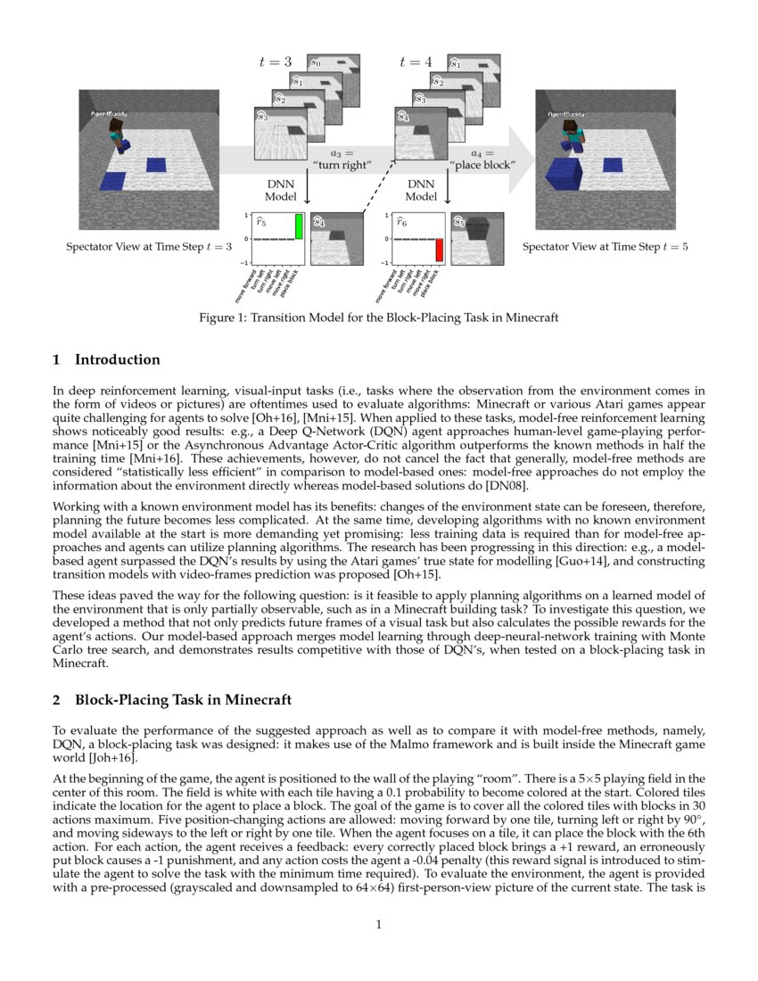 Deep Reinforcement Learning with Model Learning and Monte Carlo Tree ...