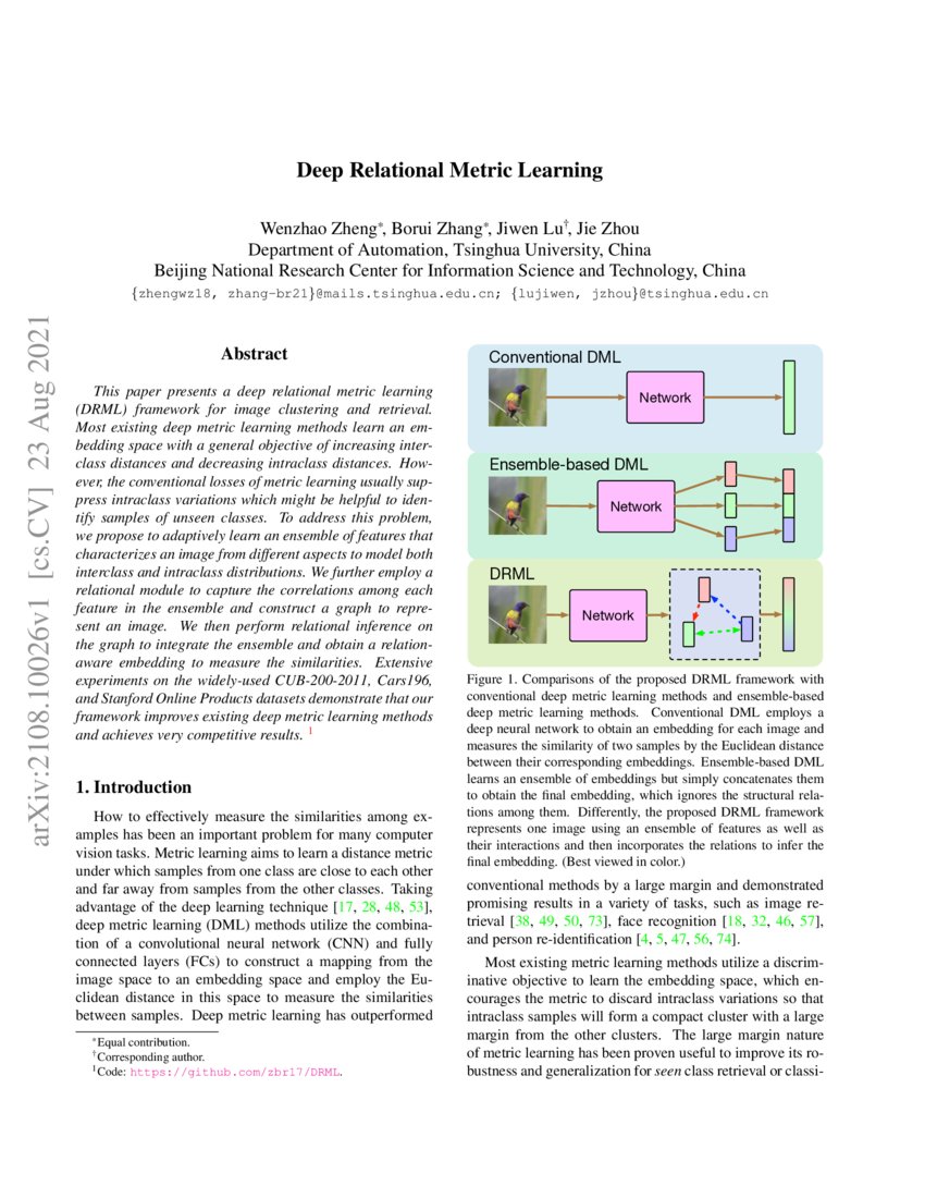 Deep Relational Metric Learning | DeepAI