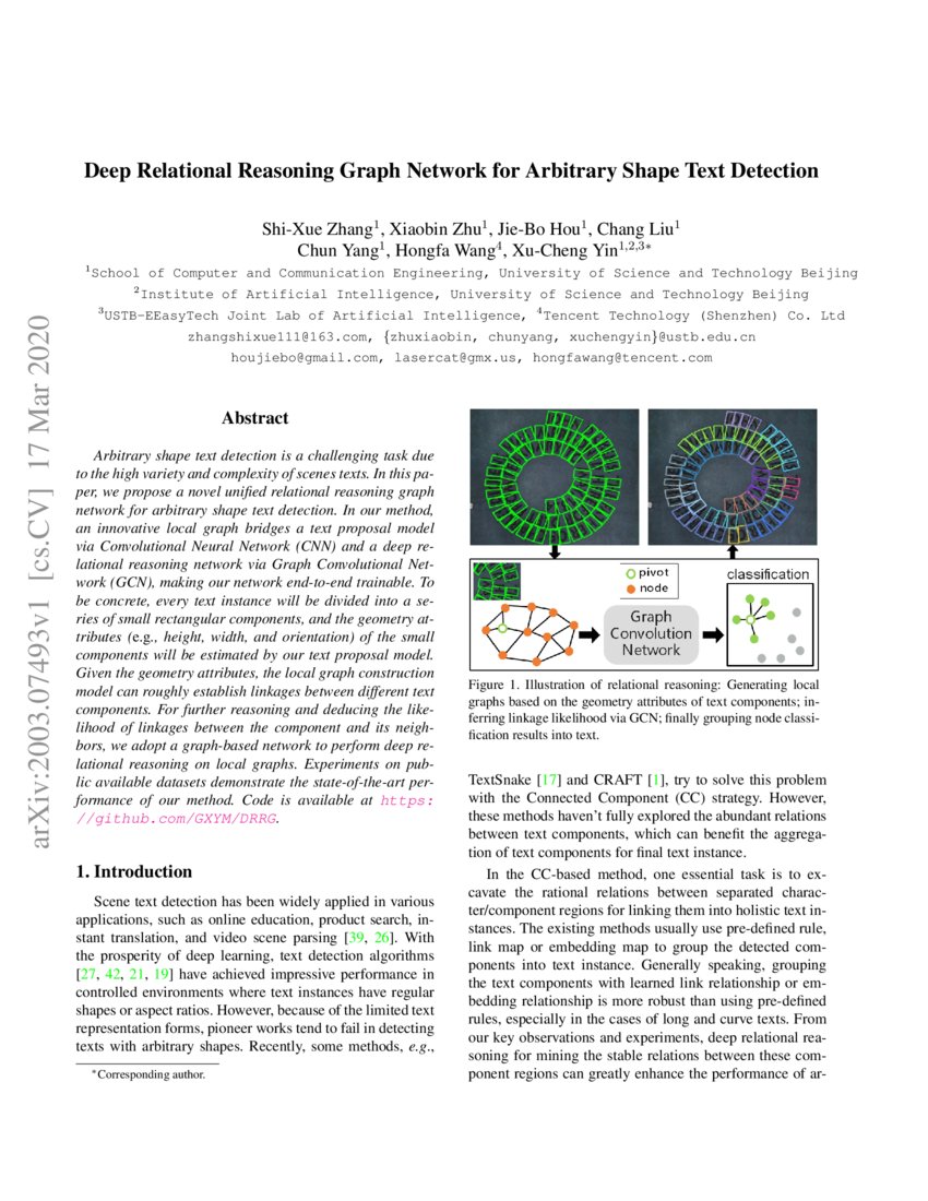 Deep Relational Reasoning Graph Network for Arbitrary Shape Text ... Deep Relational Reasoning Graph Network for Arbitrary Shape Text ...