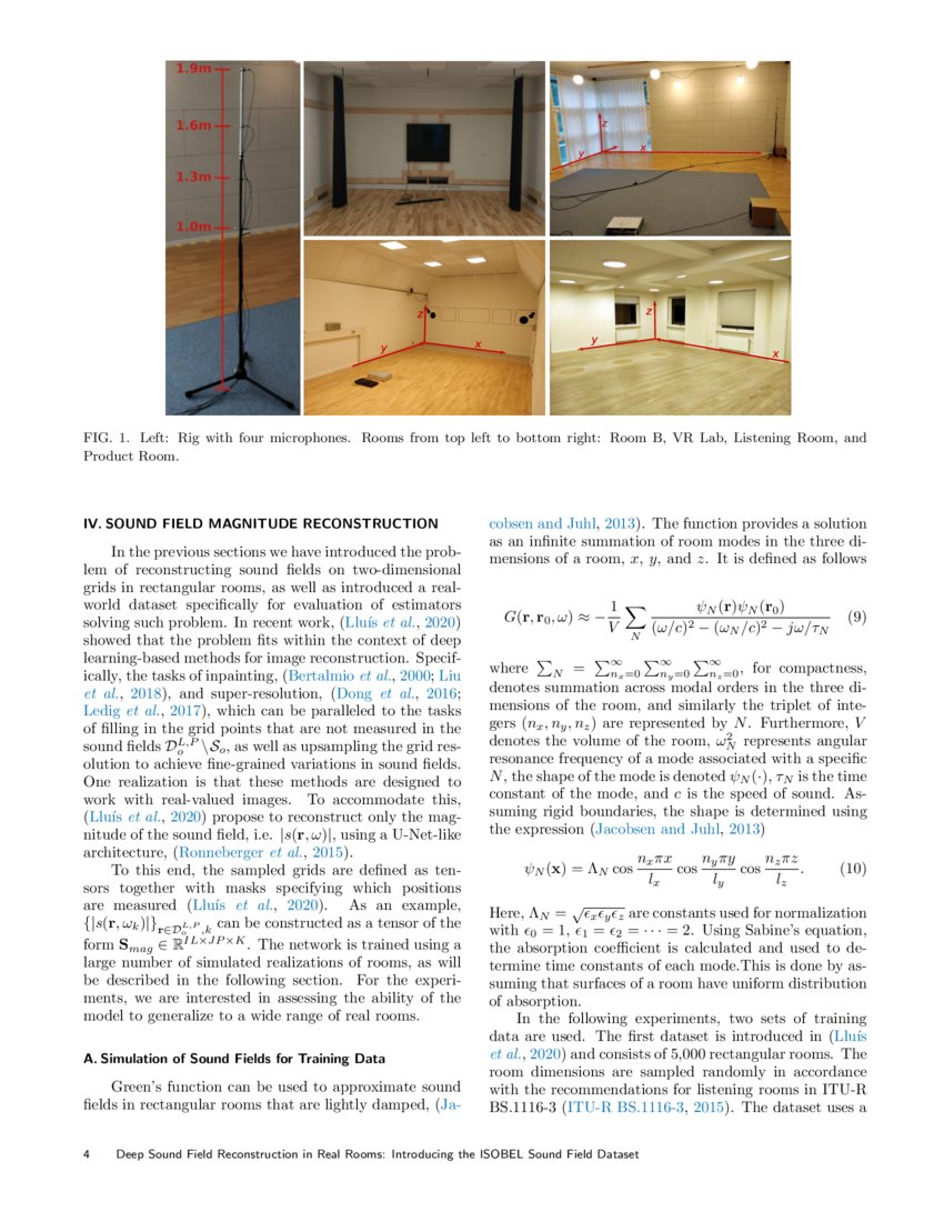Deep Sound Field Reconstruction in Real Rooms: Introducing the ISOBEL ...
