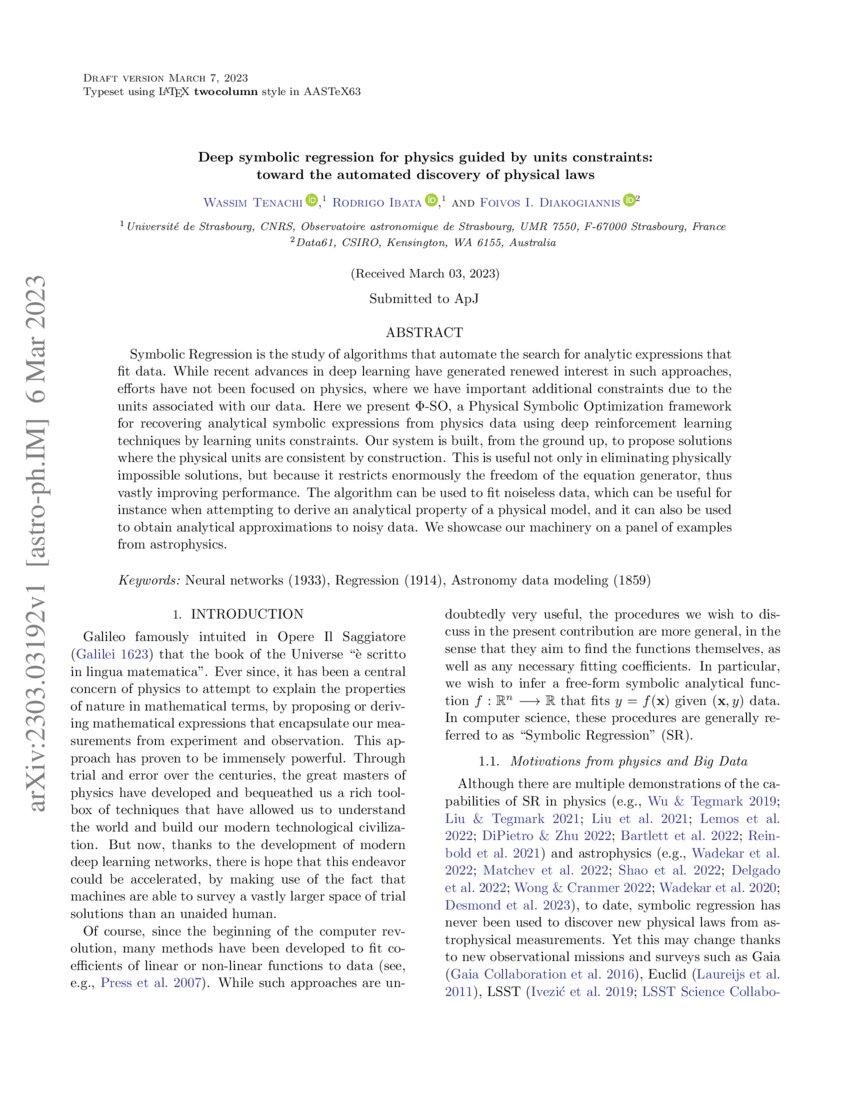 Deep Symbolic Regression For Physics Guided By Units Constraints Toward The Automated Discovery