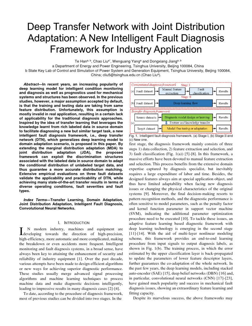 Deep Transfer Network with Joint Distribution Adaptation: A New Intelligent Fault Diagnosis ...