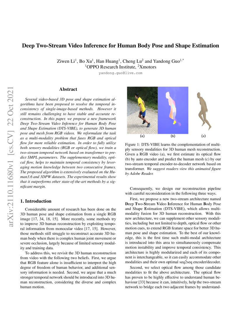 Deep Two-Stream Video Inference for Human Body Pose and Shape ...