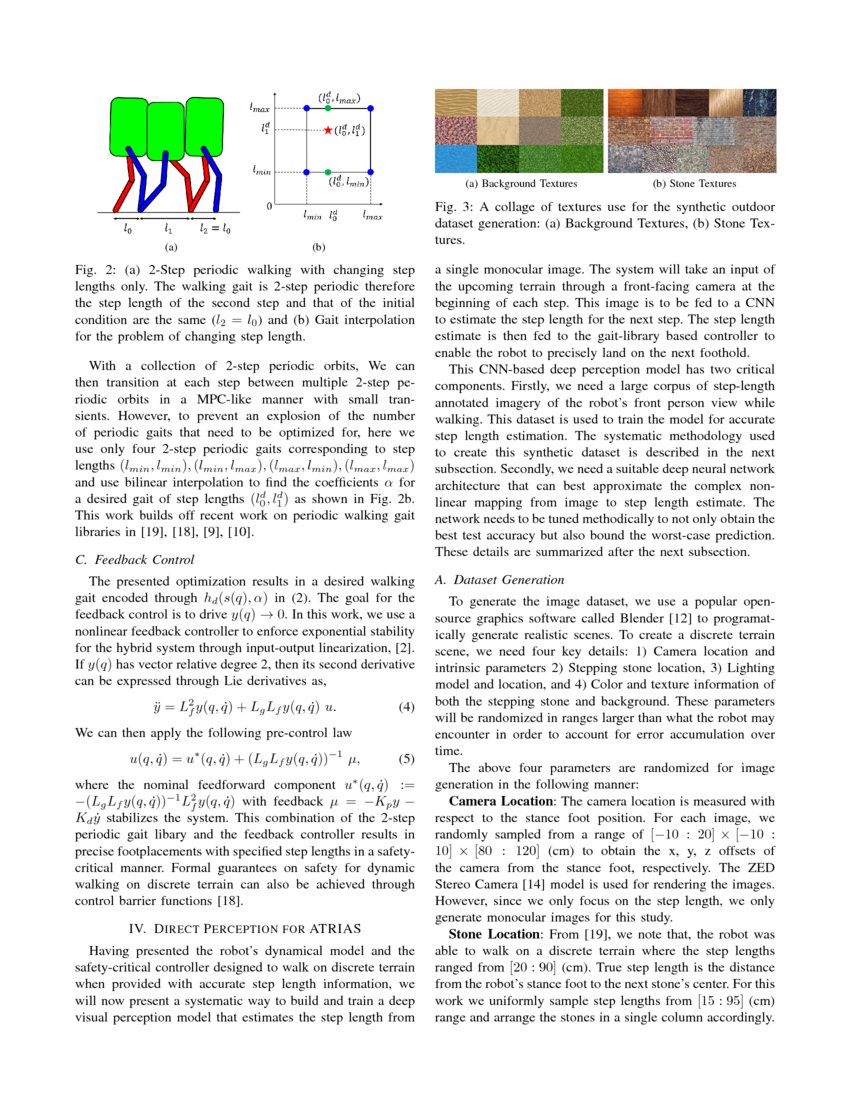 Deep Visual Perception for Dynamic Walking on Discrete Terrain | DeepAI