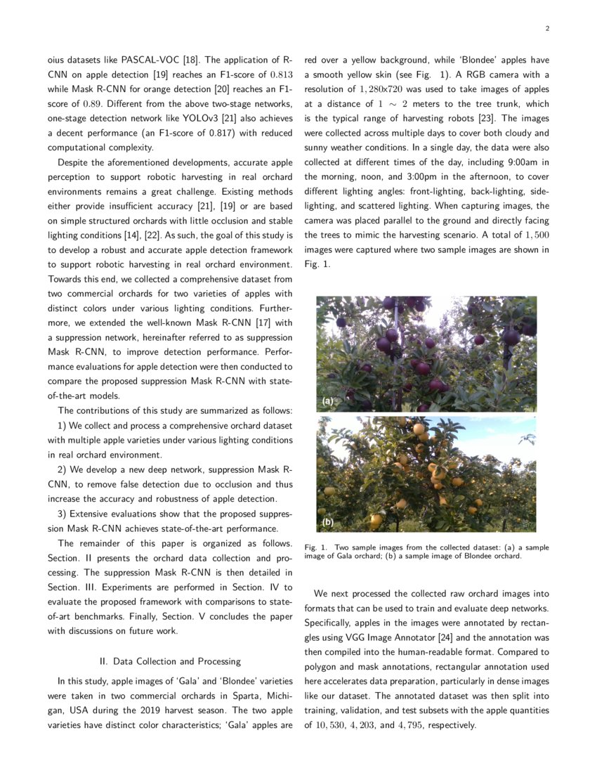 DeepApple: Deep Learning-based Apple Detection using a Suppression Mask R-CNN | DeepAI