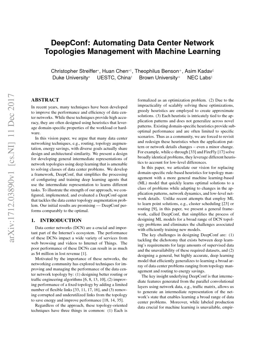DeepConfig: Automating Data Center Network Topologies Management with ... DeepConfig: Automating Data Center Network Topologies Management with ...