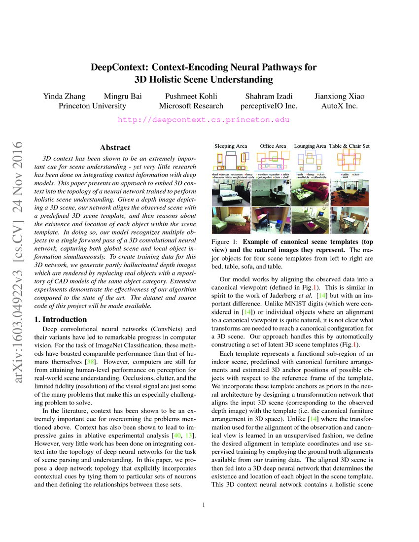 DeepContext: Context-Encoding Neural Pathways for 3D Holistic Scene ...